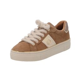 Tamaris Sneaker Damen Gr&ouml;&szlig;e 36 hellbeige / braun / silber