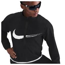 Trainingsjacke Nike "M NK DF FORM JKT GFX", Herren, Gr. M, schwarz, weiß, Obermaterial: 100% Polyester, Jacken