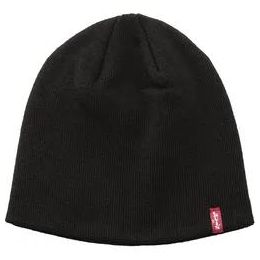 Levi's Strickmütze LEVI'S "UNISEX", Damen, Gr. S/M, schwarz, Kunstfaser, unifarben, Basic, Mützen, OTIS BEANIE