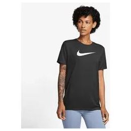 T-Shirt Nike "W NK DF TEE RLGND HBR", Damen, Gr. XS, schwarz, weiß, Obermaterial: 100% Polyester, normal, Shirts