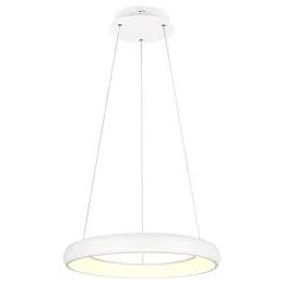 Trio LEUCHTEN LED Pendelleuchte "CARDONA, LED Ring Hängeleuchte, 4400 Lumen 38W, Lichtfarbe einstellbar", weiß (weiß matt), 1, Ø 62cm H: 150cm, 1 Stk., Leuchten, 2300/3000/4000K warmweiß bis kaltweiß, 3 Stufen dimmbar Höhe 150cm Ø62