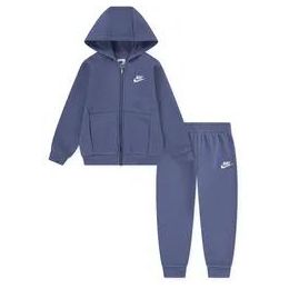 Jogginganzug Nike SPORTSWEAR "LBR FZ CLUB SET", Kinder, Gr. 110 (5), world indigo, Sweatware, Obermaterial: 60% Baumwolle, 40% Polyester, Sportanzüge, für Kinder