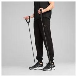 Trainingshose Puma "M TAD ESSENTIALS FRENCH TERRY JOGGER", Herren, Gr. XXL, N-Gr, schwarz (Puma schwarz), Sweatware, Obermaterial: 70% Baumwolle, 30% Polyester, regular fit normal, Hosen