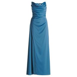 Vera Mont Abendkleid figurbetont Damen Größe 42 blau Winterkleid