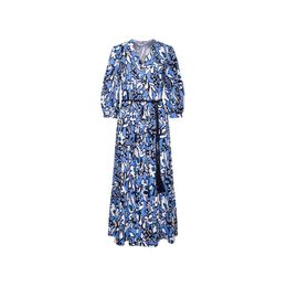 Seidensticker Kleid 'Schwarze Rose' Damen Größe 48 blau / schwarz / weiß Winterkleid