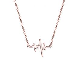 Elli Halskette 'Herzschlag' Damen Gr&ouml;&szlig;e 45 rosegold