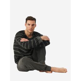 Schiesser Pyjama 'Casual Nightwear' Herren Gr&ouml;&szlig;e XXL dunkelgrau / schwarz