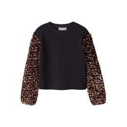 name it Sweatshirt Mädchen Größe 122/128 braun / schwarz