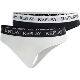 Replay Thong female Black, White size M
