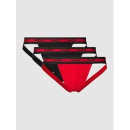 Hugo Jockstrap mit elastischem Logo-Bund im 3er-Pack