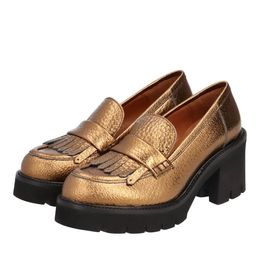 Thea Mika Slipper & Pantoletten - Penny-Loafer - Gr. 38 (EU) - in Gold - f&uuml;r Damen