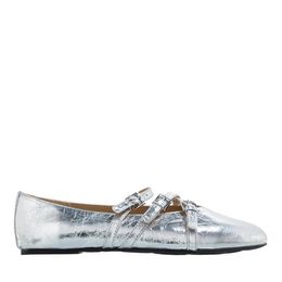 Michael Kors Ballerinas - Indy Flex Ballet - Gr. 39 (EU) - in Silber - f&uuml;r Damen