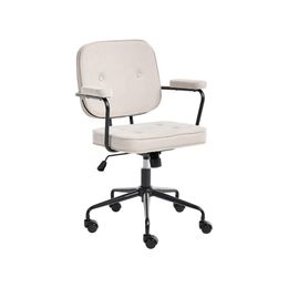 Beliani Bürostuhl PAWNEE in Beige/Schwarz - (W) 62 x (H) 88 x (L) 43 cm | Gr.: onesize