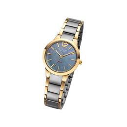Regent Uhren Analog-Solaruhr Regent Metallarmband gold, grau klein (ca. 30mm) | Gr.: onesize