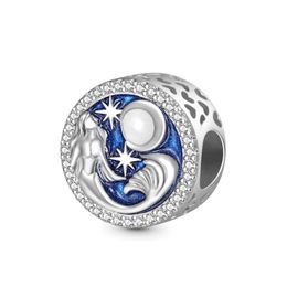 GNOCE Sterling Silber Meerjungfrau Charm Zirkonia | Gr.: onesize