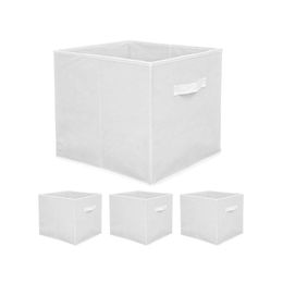 DuneDesign 4er Set Aufbewahrungsbox Alva in Weiß | Gr.: onesize