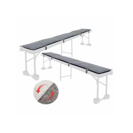DuneDesign 2er Set Filz Bierbankauflage Norderney in Grau | Gr.: onesize