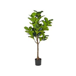 Beliani Kunstpflanze FIG TREE in Grün/Schwarz - (W) 80 x (H) 162 x (L) 80 cm | Gr.: onesize