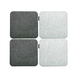 DuneDesign 4er Set Filz Stuhlkissen Liva in Anthrazit | Gr.: onesize