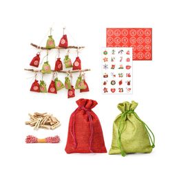 DuneDesign Adventskalender zum Selbstbefüllen rot | Gr.: onesize