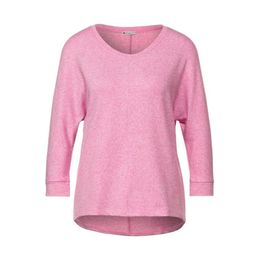 Street One Langarmshirt in pink crush melange | Gr.: 44
