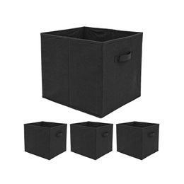 DuneDesign 4er Set Aufbewahrungsbox Alva in Schwarz | Gr.: onesize