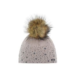 Eisbär Eisbär Rana Lux Crystal Mütze mit Bommel in Hellbraun | Gr.: onesize