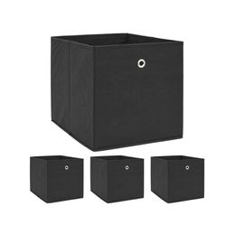 DuneDesign 4er Set Aufbewahrungsbox Saga in Schwarz | Gr.: onesize