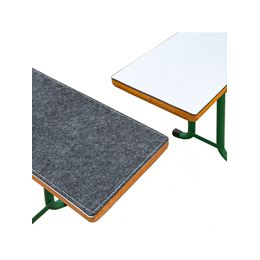 DuneDesign 2er Set Filz Bierbankauflage Norderney in Anthrazit | Gr.: onesize