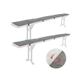 DuneDesign 2er Set Filz Bierbankauflage Helgoland in Grau | Gr.: onesize