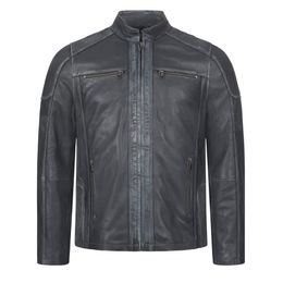 Rock Creek Lederjacke in Anthrazit | Gr.: S
