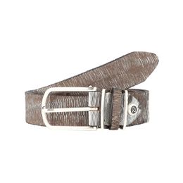 b.belt Fashion Basics Cuno G&uuml;rtel Leder in silbermetallic | Gr.: 100 cm