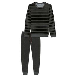 Schiesser Pyjama Casual Nightwear in dunkelgrau-mel. | Gr.: 48