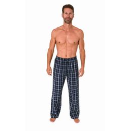 Normann Schlafanzug Pyjama Hose lang kariert Baumwolle - 79848 in grau | Gr.: 54