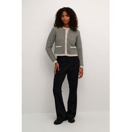 Kaffe Strickjacke KAellery Regular fit in Feather Gray/ Black Structure | Gr.: L