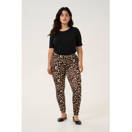 Kaffe curve Leggings KCpeppi Slim fit in Brown Leo Print | Gr.: M