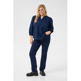 Kaffe curve Langarm-Bluse KCsilla Regular fit in Midnight Marine | Gr.: 50