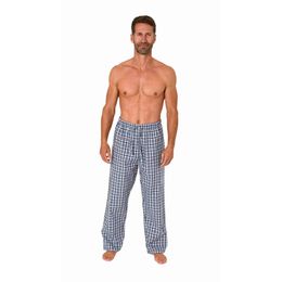 Normann Schlafanzug Pyjama Hose lang kariert Baumwolle - 79836 in grau | Gr.: 48