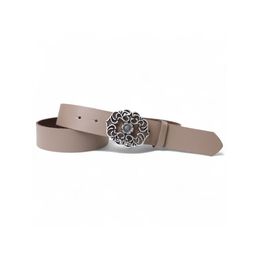 Fronhofer Dameng&uuml;rtel Blumenschnalle in Taupe | Gr.: 95 cm