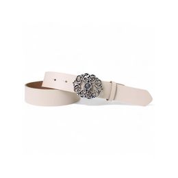 Fronhofer Dameng&uuml;rtel Blumenschnalle in Creme | Gr.: 120 cm