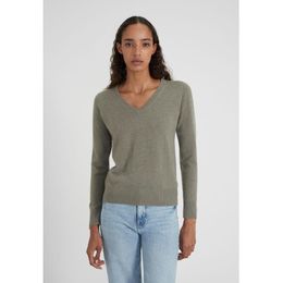 Style Republic Kaschmirpullover V-Neck in olive melange | Gr.: S