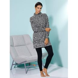 COMODO Longshirt in grau-meliert-schwarz-gemustert | Gr.: 36-38