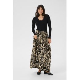 Kaffe Rock KAcelia A-shape in Feather Gray/Black Graphic | Gr.: 40