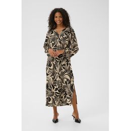 Kaffe Kleid KAcelia A-shape in Feather Gray/Black Graphic | Gr.: 42