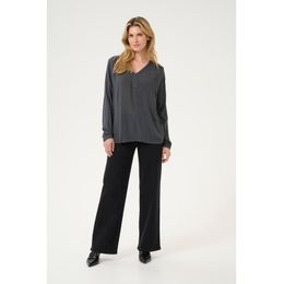 Kaffe Langarm-Bluse Amber Regular fit in Black Oyster | Gr.: 38
