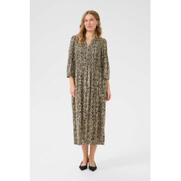 Kaffe Kleid BPofelia Regular fit in Grey/Caramel Organic Print | Gr.: S