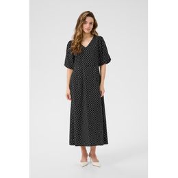 Kaffe Kleid KAgwen Tight fit in Black/Chalk dot | Gr.: 42