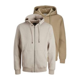 Jack & Jones Jack & Jones Sweatjacke / Hoodie Bradley in Creme / beige | Gr.: M