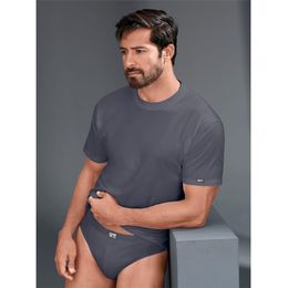 Kumpf Body Fashion Shirt in mittelgrau + weinrot | Gr.: 6