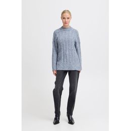 b. young BYNATA CABLE JUMPER loose fit in Dusty Blue Melange | Gr.: M